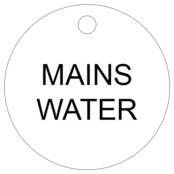 Valve Tag - Mains Water – KGN Pillinger